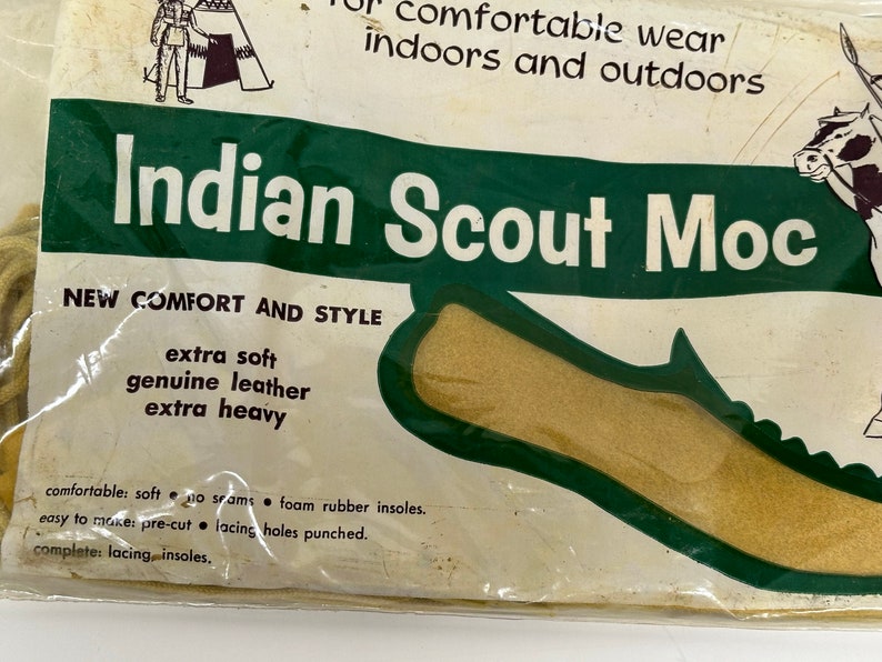 Vintage Tandy Leather Indian Scout Moc Kit - Etsy