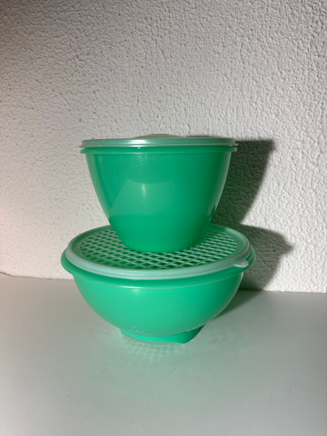 Vintage Tupperware Crisp-it Salad Bowl and Colander Set - Etsy