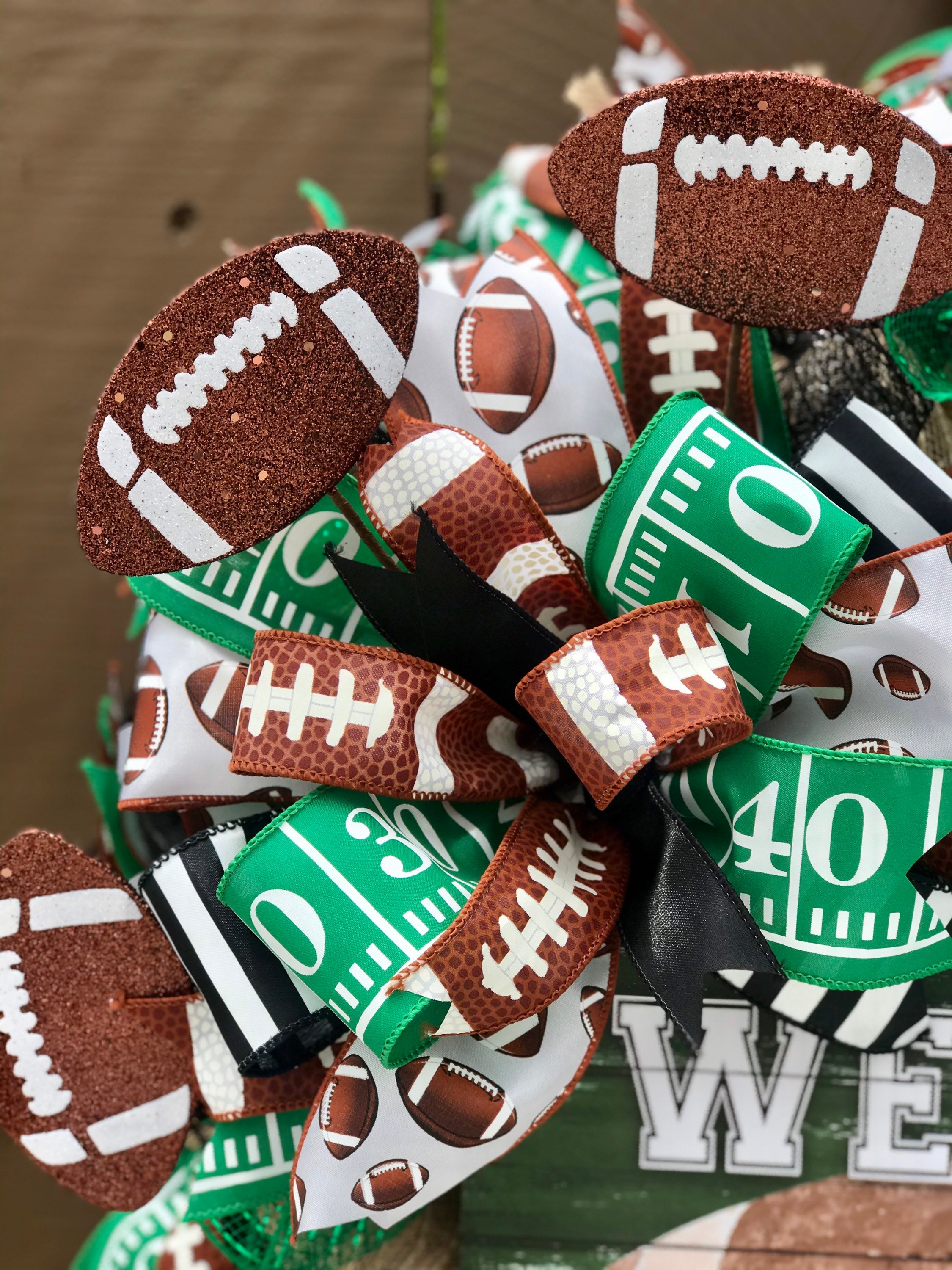 Football Front Door Wreath, Fall Sports Wreath, Football Wreath, Sports ...