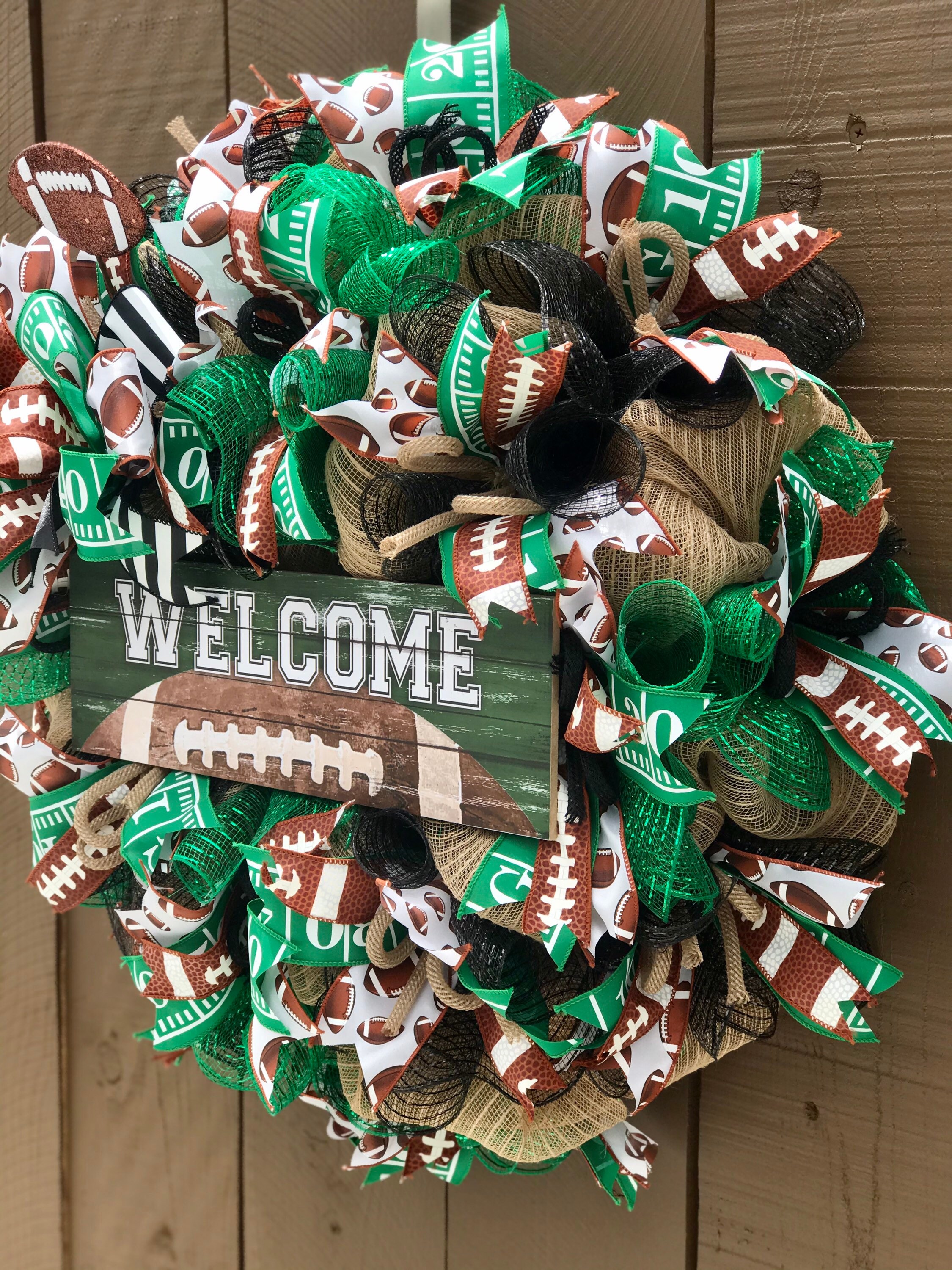Football Front Door Wreath, Fall Sports Wreath, Football Wreath, Sports ...