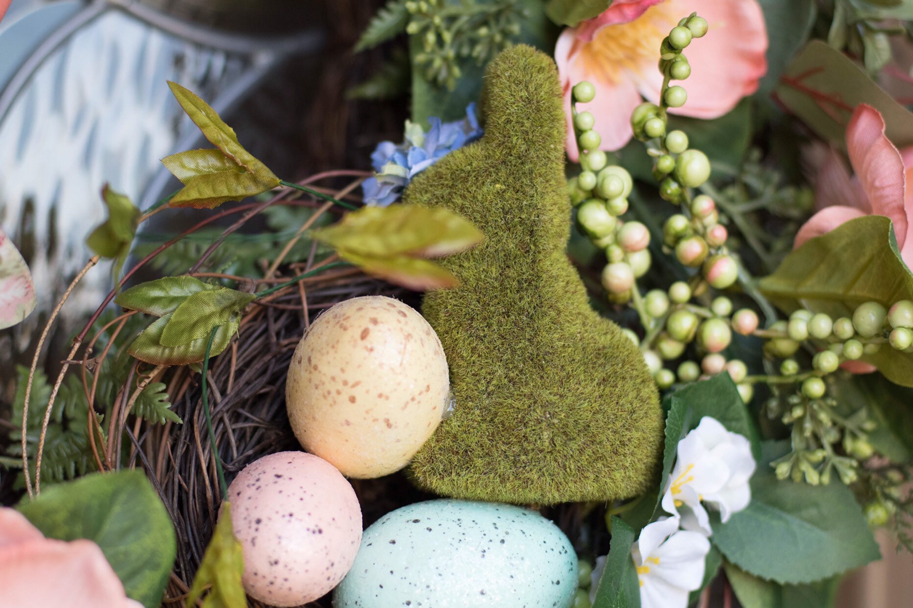 Farmhouse Easter Wreath and Garland Set, Easter Front Door Decor ...