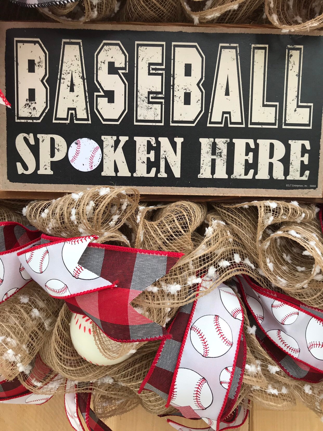 Baseball Wreath, Wreath for Front Door, Spring Wreath, Sports Wreath ...