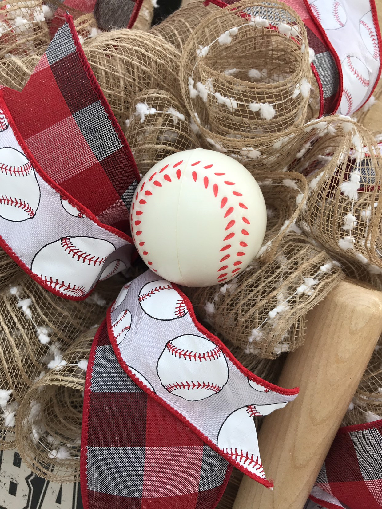 Baseball Wreath, Wreath for Front Door, Spring Wreath, Sports Wreath ...