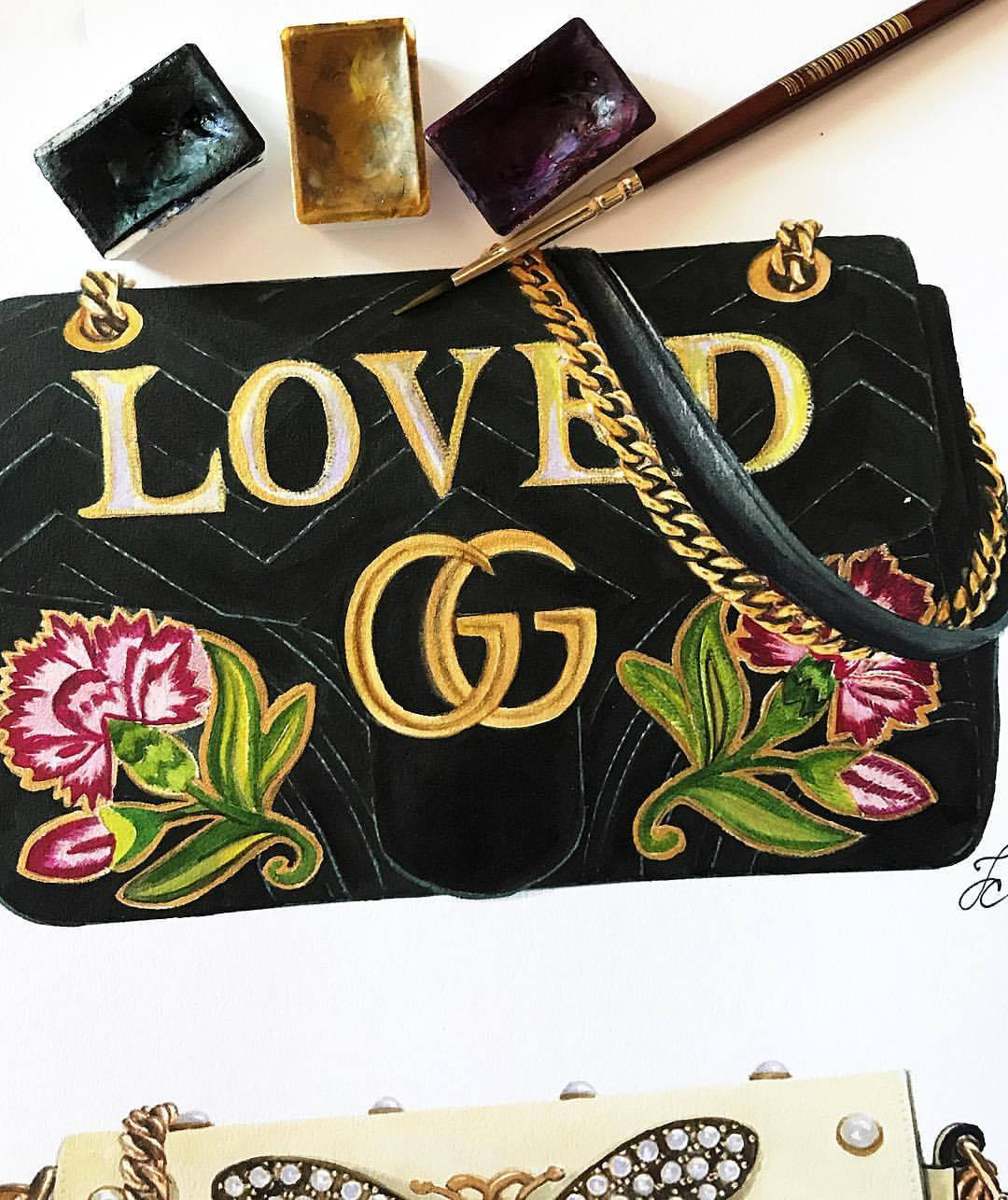 Gucci Gucci print Gucci art Fashion illustration Fashion | Etsy