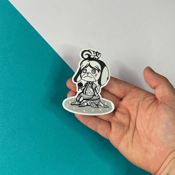 Sad Girl Club Goth Isabelle ACNH Glossy Vinyl Sticker | Etsy