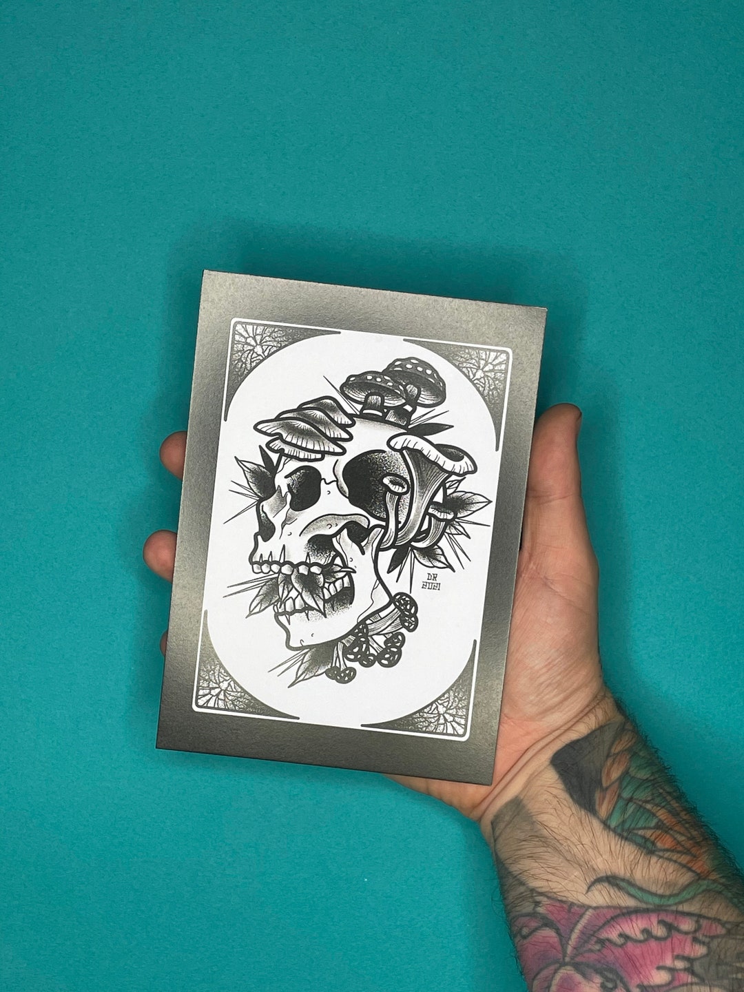 A6 Dotwork Skulls - Traditional Tattoo Art Print - Etsy