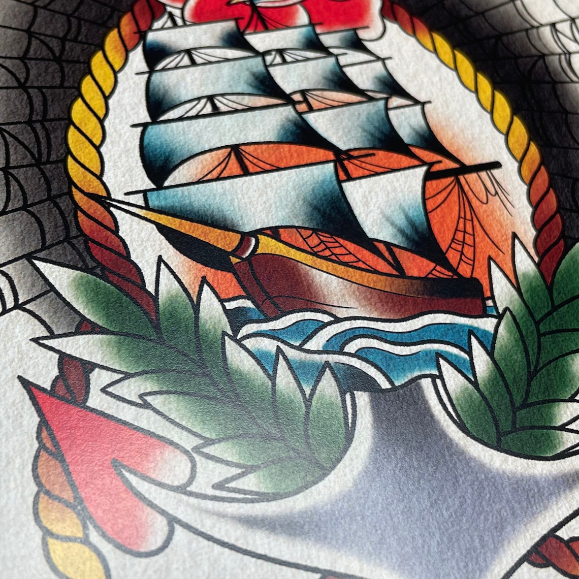 A4 Traditional Tattoo Flash Clipper Ship Tattoo Art Print - Etsy Italia