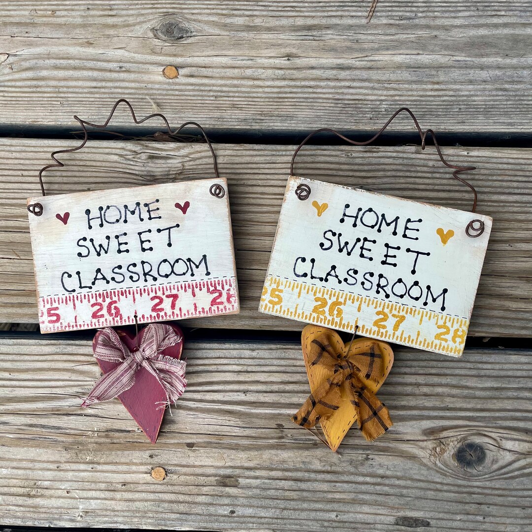 Country Teacher Gift Classroom Wood Signs; Farmhouse Teacher Classroom ...