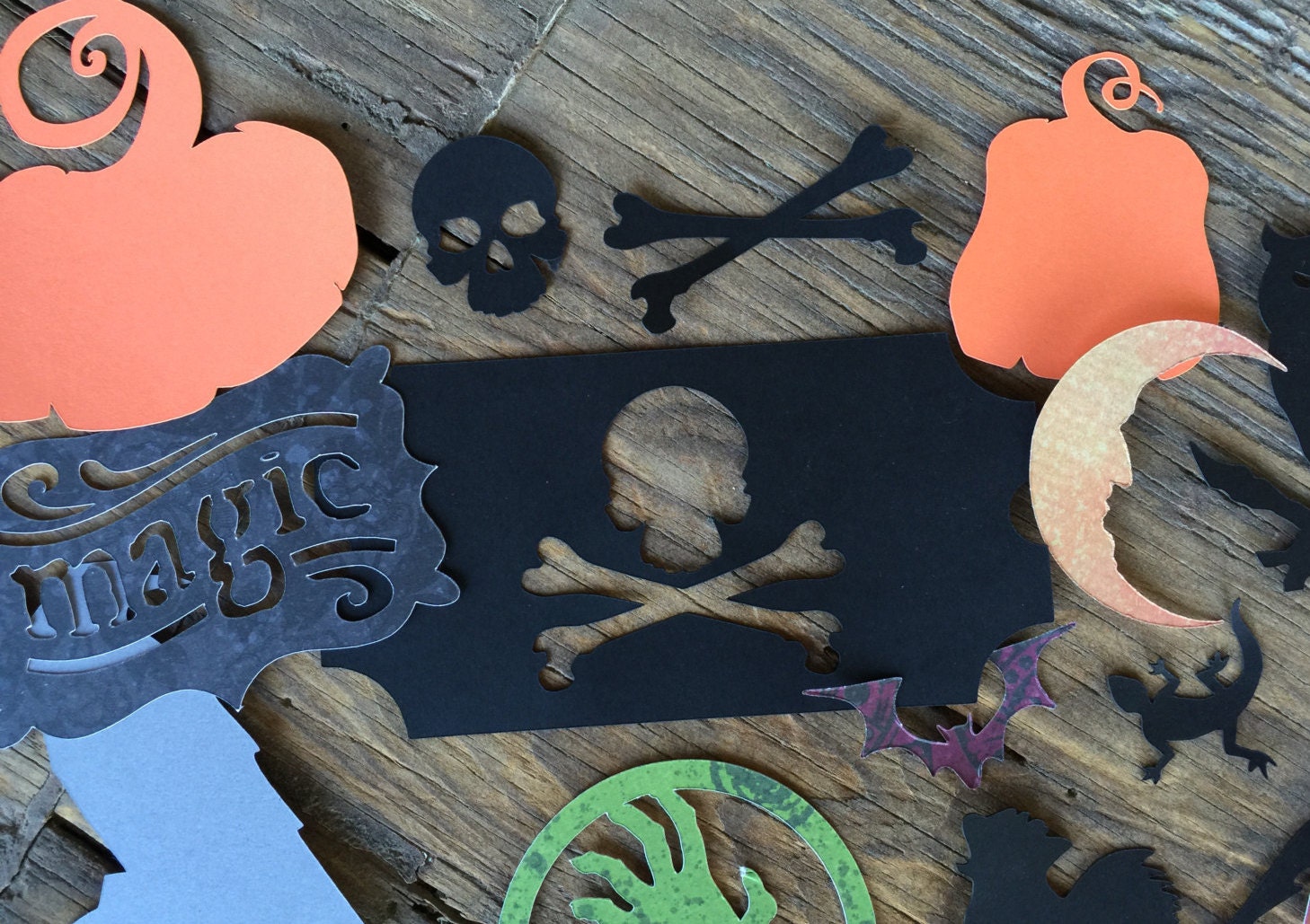 Halloween Die Cuts Halloween Scrapbook Die Cuts Halloween | Etsy