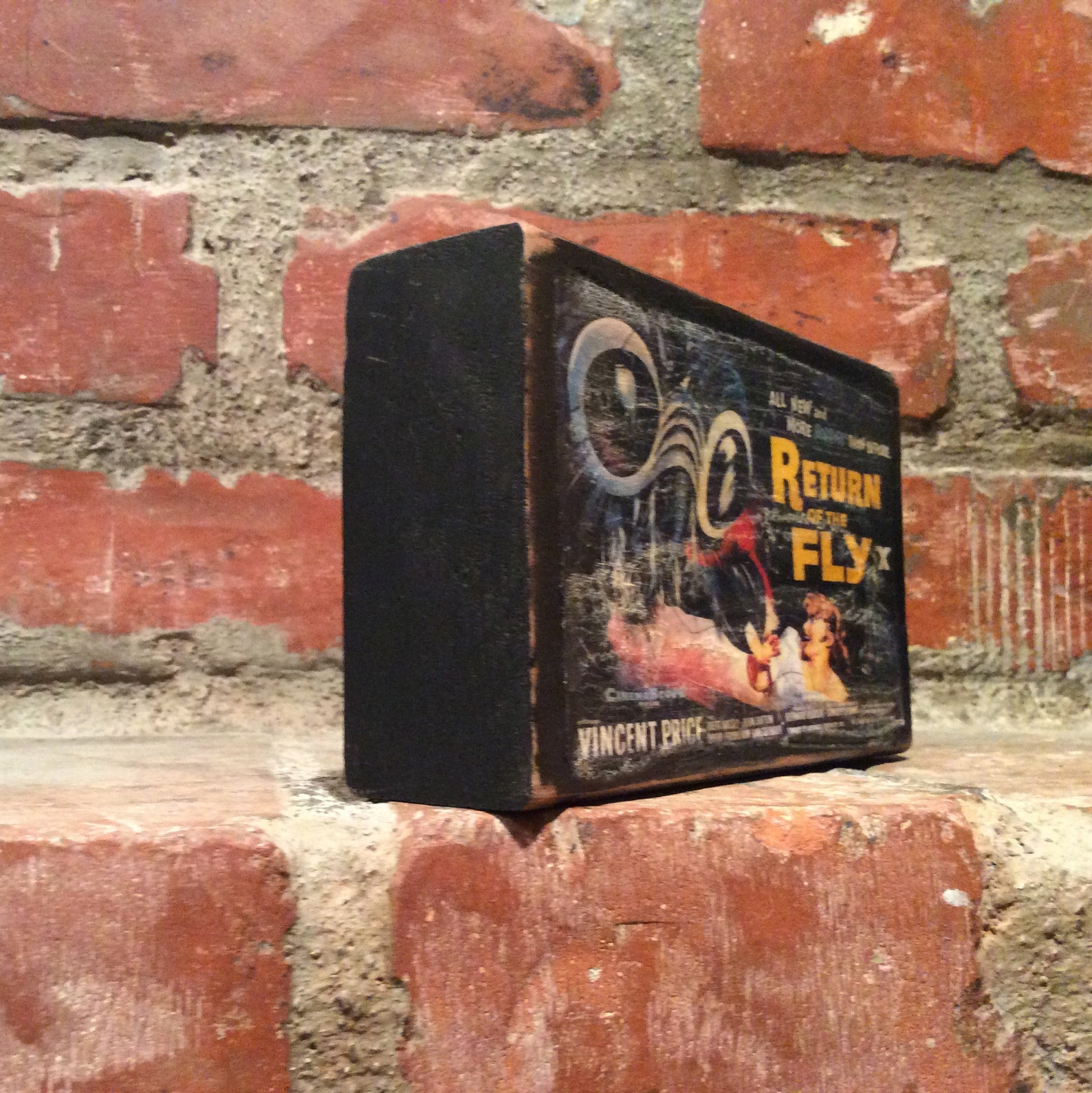 Vintage Halloween Horror Film Wood Block Primitive Halloween - Etsy