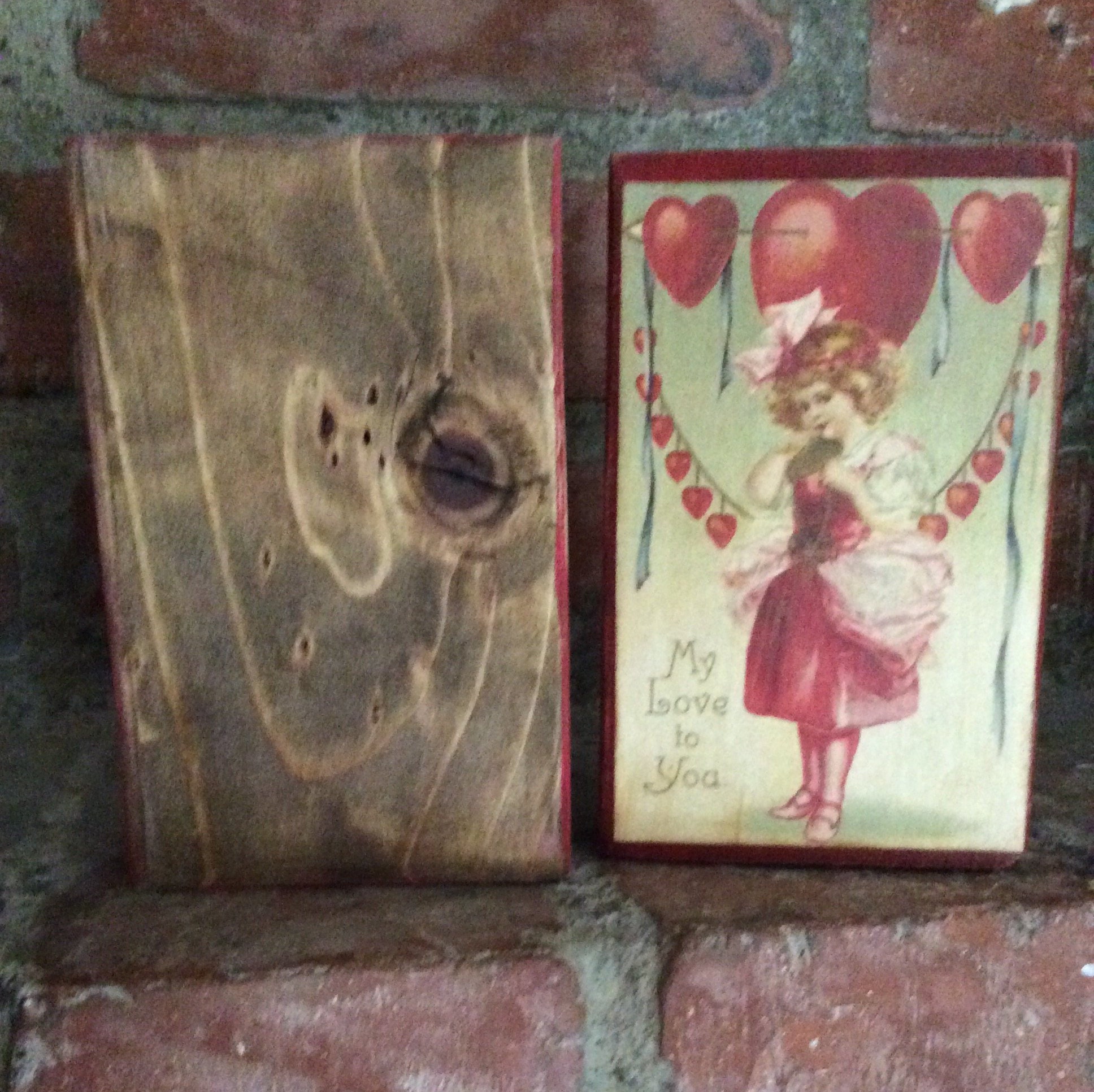Vintage Farmhouse Valentines Primitive Valentines Wood - Etsy