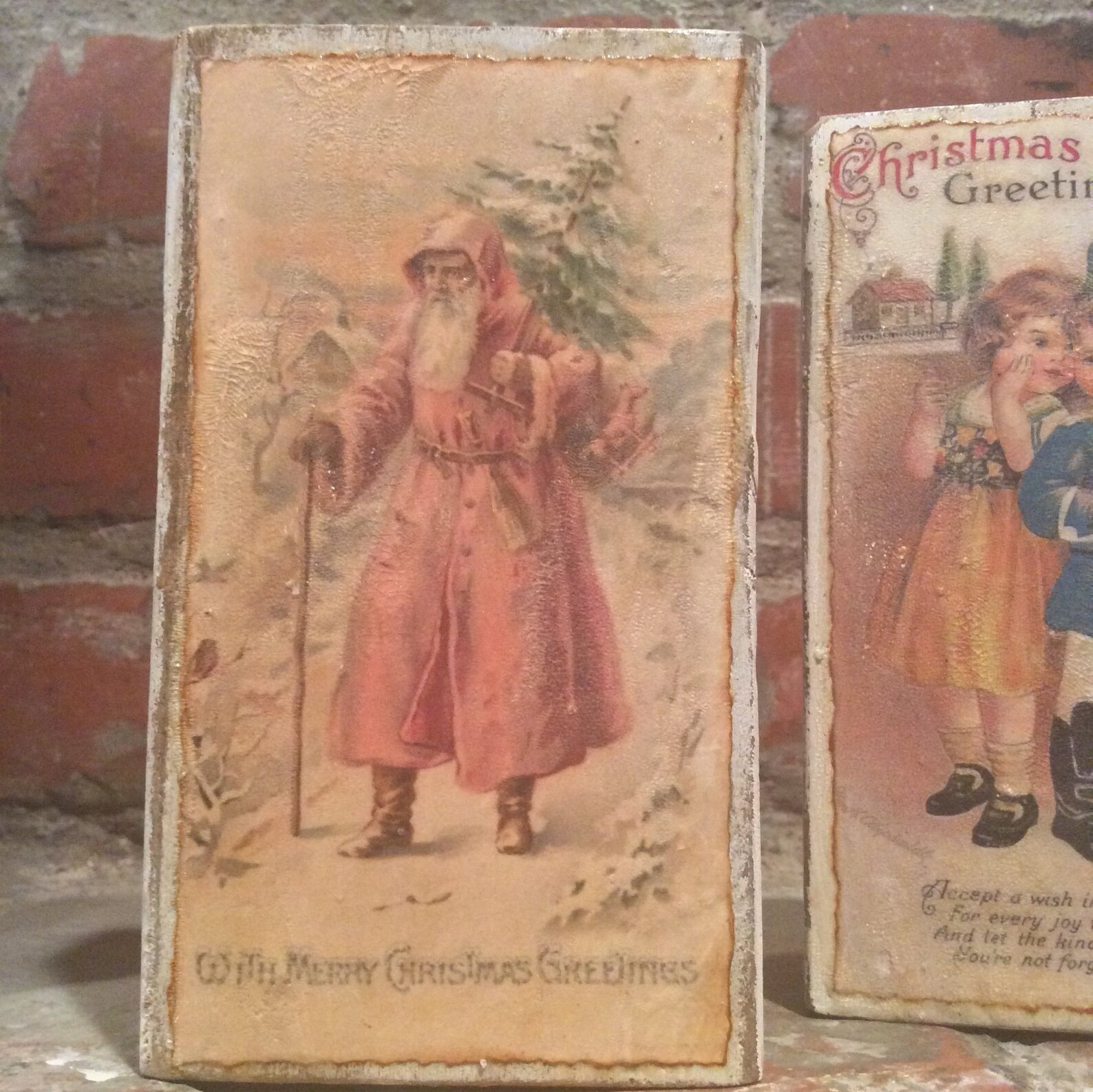 Primitive Christmas Wood Block Farmhouse Christmas - Etsy