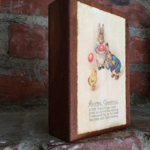 Vintage Easter Wood Blocks Shabby Chic Easter Decorations Easter ...