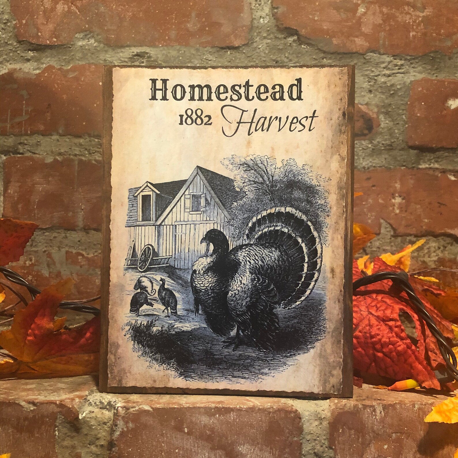 Primitive Country Turkey Wood Block Sign Farmhouse Fall - Etsy
