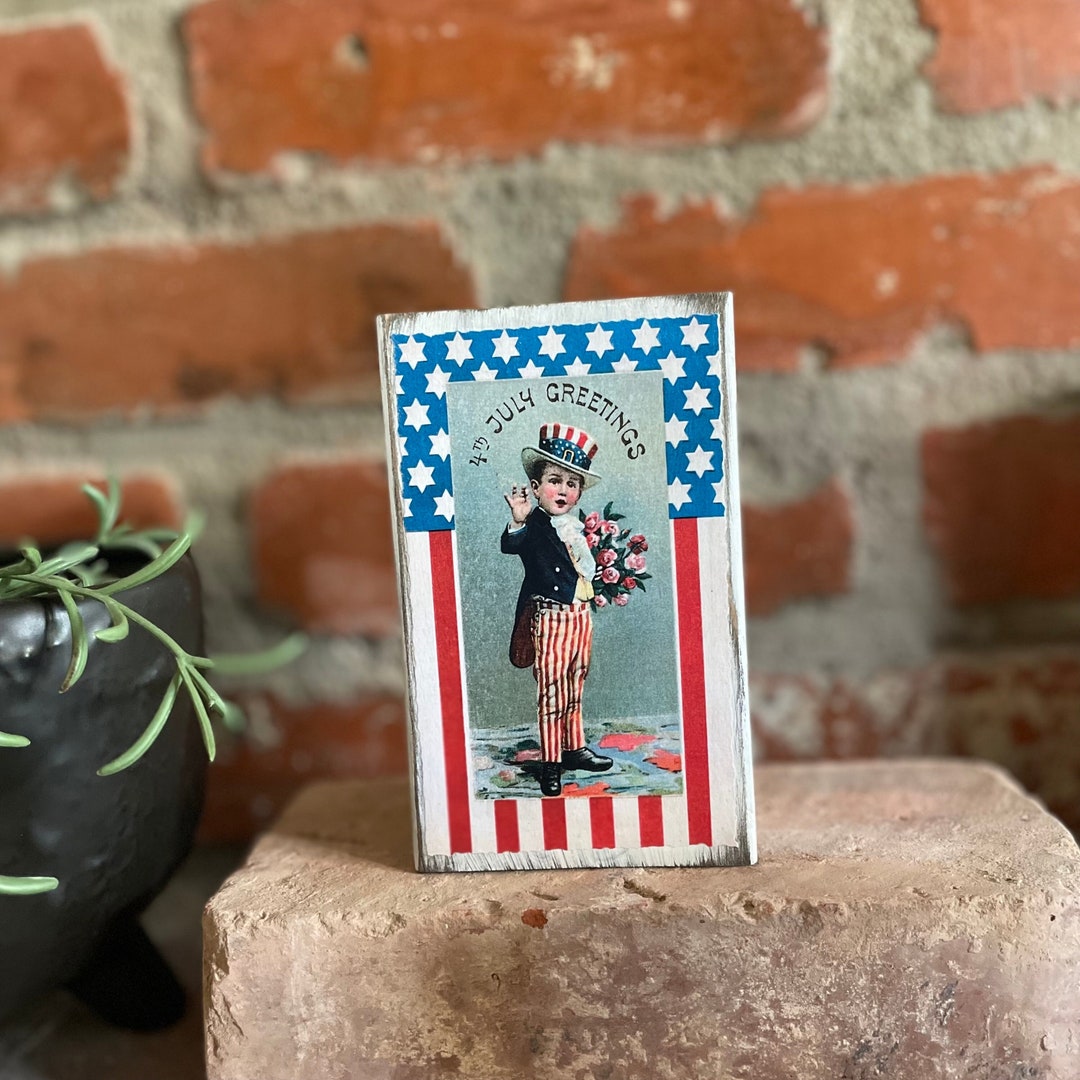 Farmhouse 4th of July Home Decoration; Vintage July 4th Decor ...
