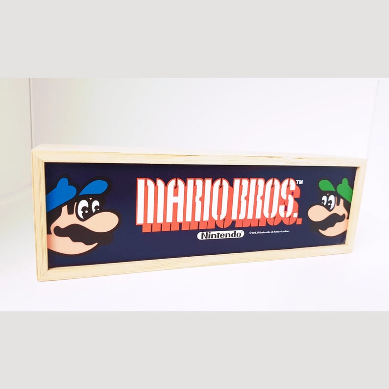Mario Bros Marquee Light Box Wood Mario Bros Light Box Mario | Etsy