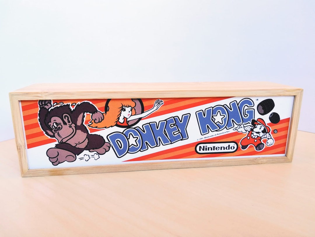 Donkey Kong Marquee Light Box Wood, Donkey Kong Light Box, Donkey Kong ...