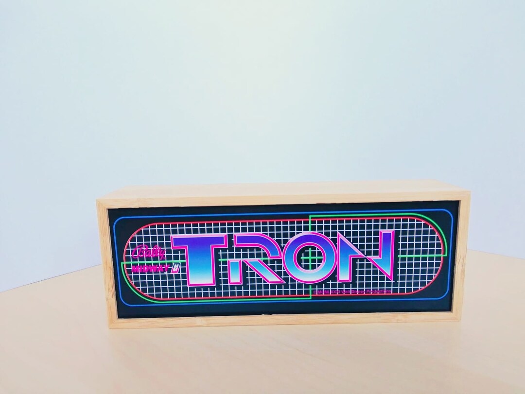 Tron Marquee Light Box Wood, Tron Light Box, Tron Wall Décor Marquee ...