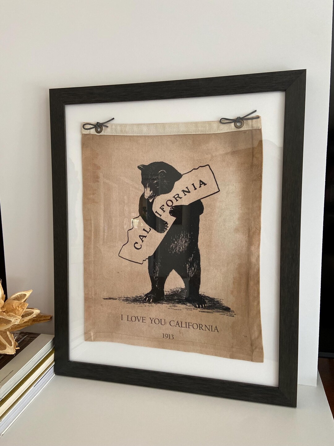 I Love California Flag Bear Hug Flag Framed California Flag - Etsy