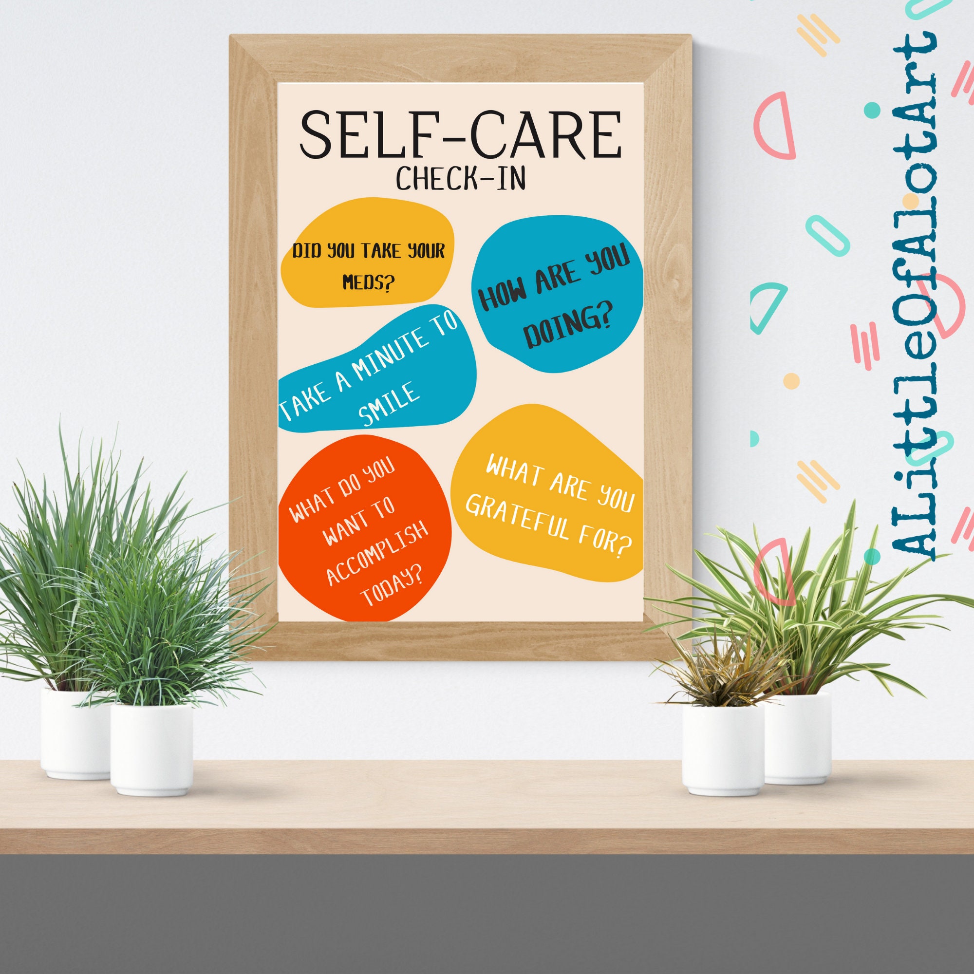 Self Care Digital Poster Self Love Mental Health Well Being | Etsy