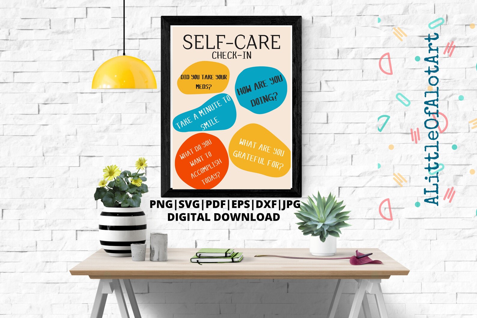 Self Care Digital Poster Self Love Mental Health Well Being | Etsy