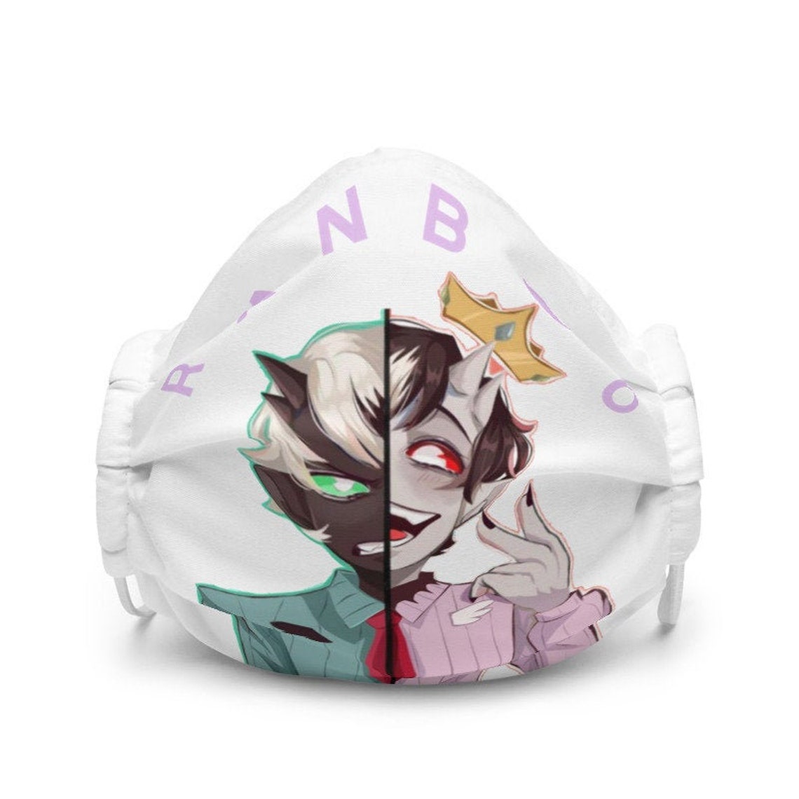 Ranboo Art dream team minecraft Face mask | Etsy