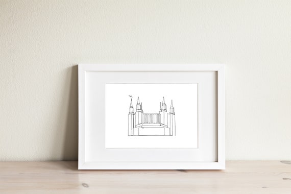 DC Temple LDS Line Drawing Missionary Gift Wedding | Etsy