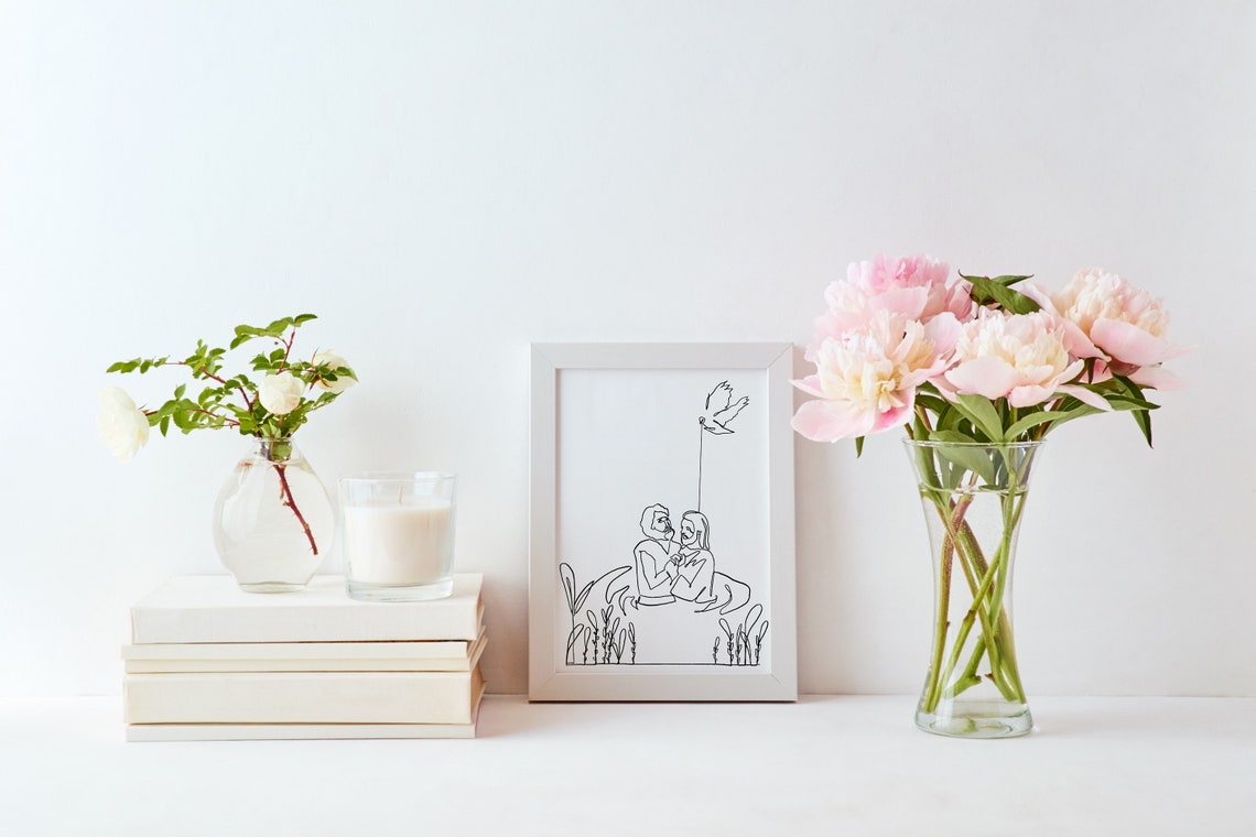 Baptism Gift, Line Drawing, Savior, Bible Art, Jesus Christ, Gospel Art ...