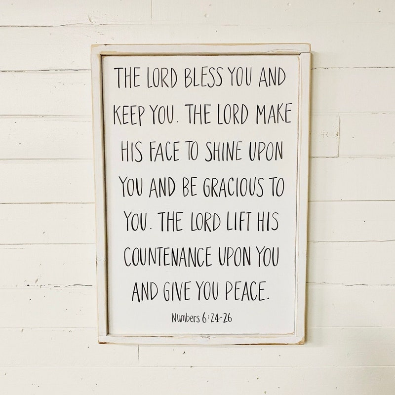 The Lord Bless You and Keep You Sign - Etsy