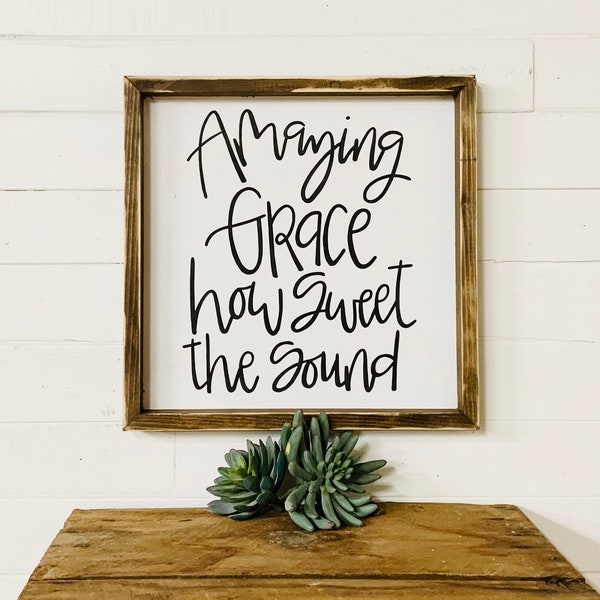 Wooden Grace Sign - Etsy