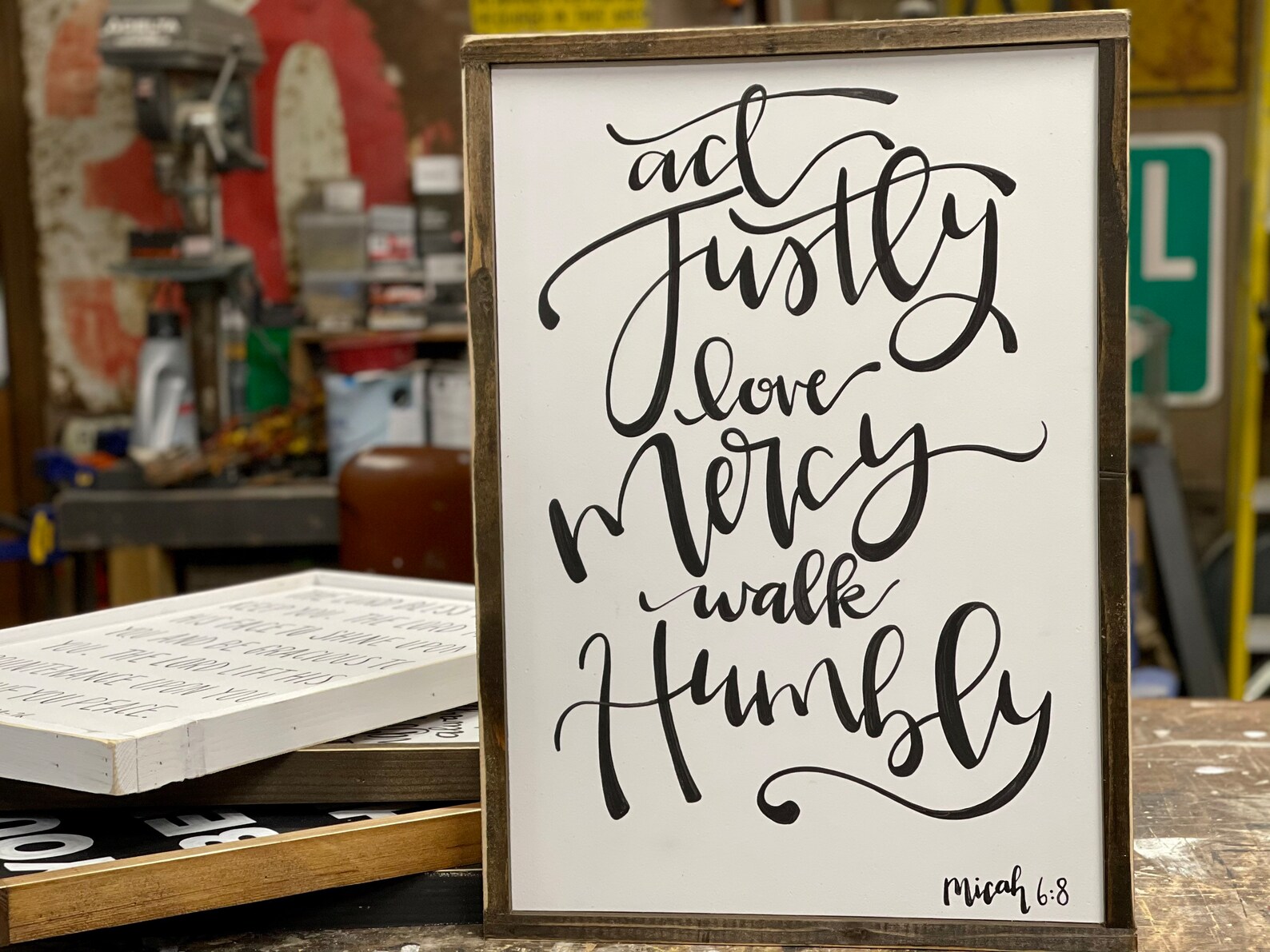 Act Justly Love Mercy Walk Humbly Micah 6 8 Bible Verse Wall Art ...