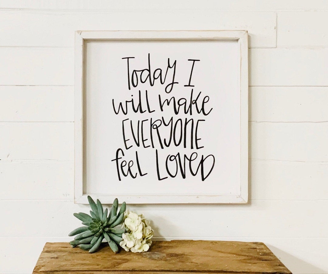 Love Everyone Wood Sign: Inspirational Farmhouse Decor, Kindness Wall ...