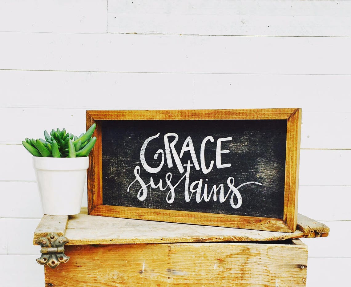 Grace Sign Bible Verse Wall Art Signs With Grace Wall Sign - Etsy