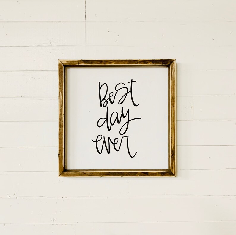 Custom Name and Date Best Day Ever Wood Sign Personalized - Etsy