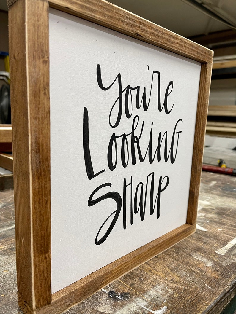 Bathroom Sign Youre Looking Sharp Sign for Powder Room Kids - Etsy