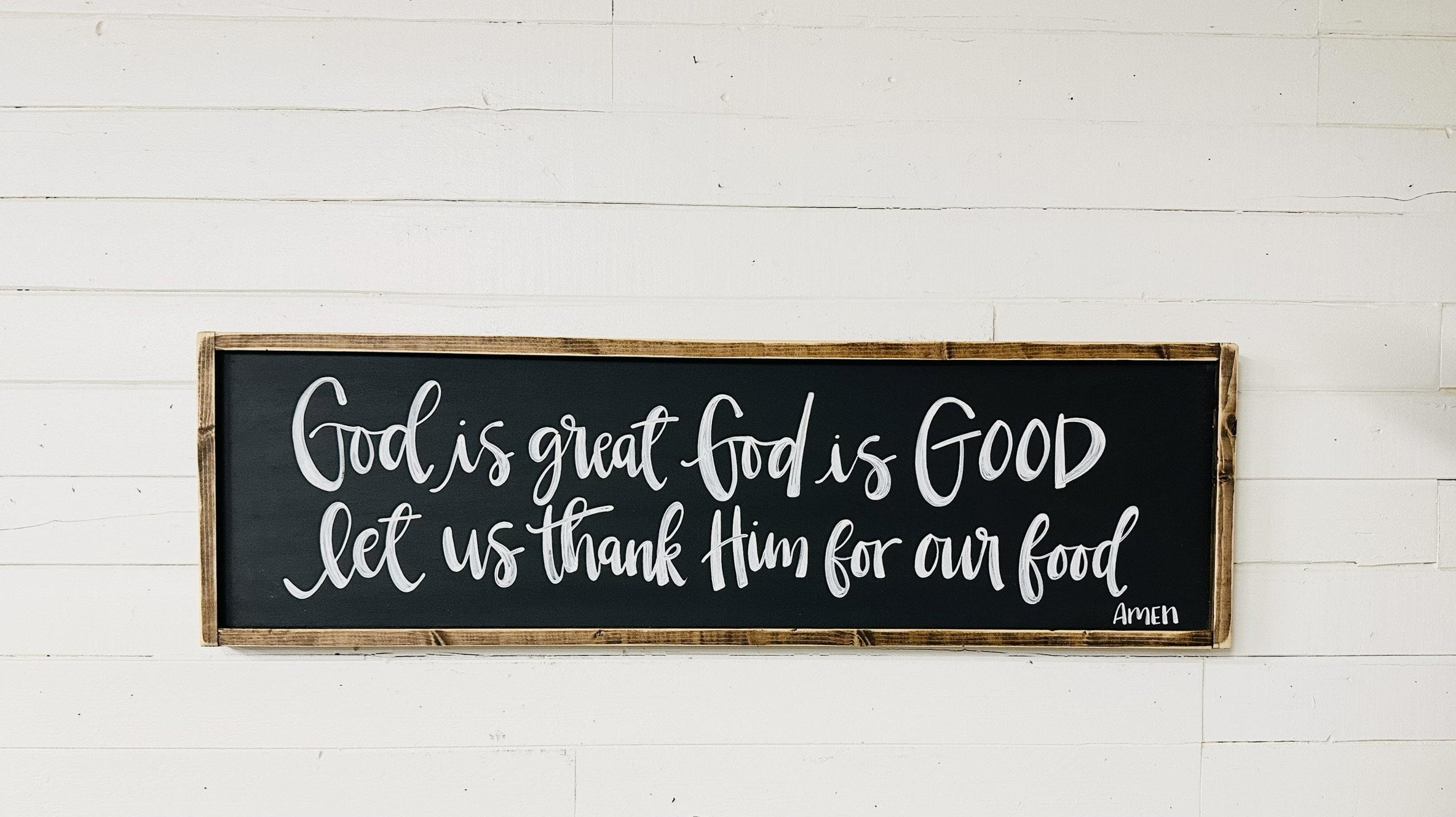 Family Meal Prayer Sign: Cursive Christian Wall Decor - Etsy