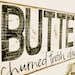 Butter Wooden Sign, Kitchen Wall Decor, Farmhouse Kitchen, Primitive ...
