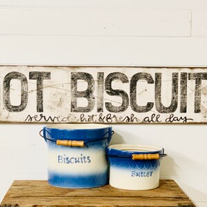 Hot Biscuits Sign for Farmhouse Kitchen Decor Sign for Diner Country ...