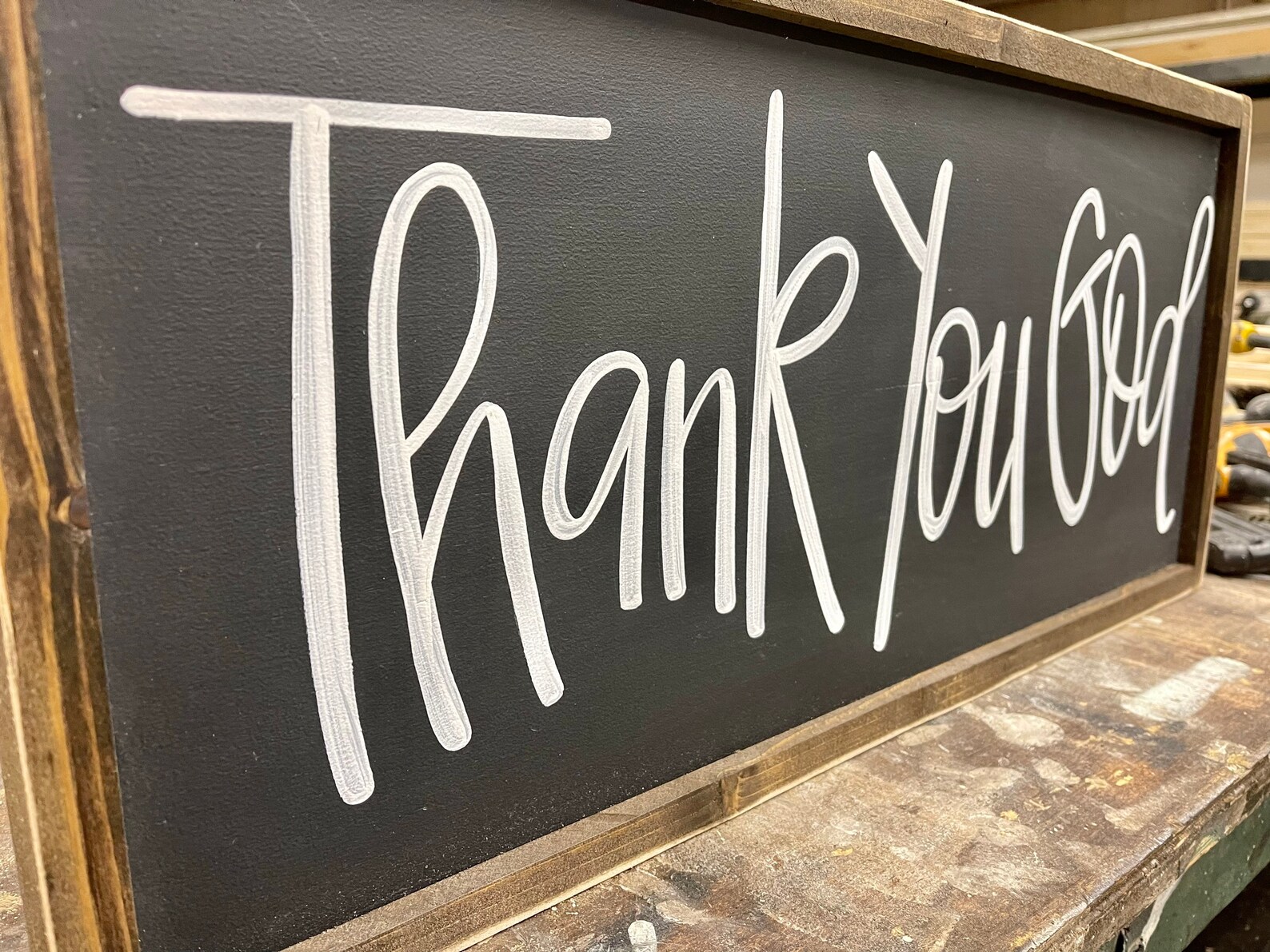 Thank You God Wood Sign Christian Wall Art Religious Wall - Etsy