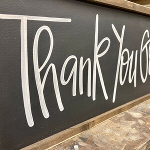 Thank You God Wood Sign Christian Wall Art, Thankful Decor ...