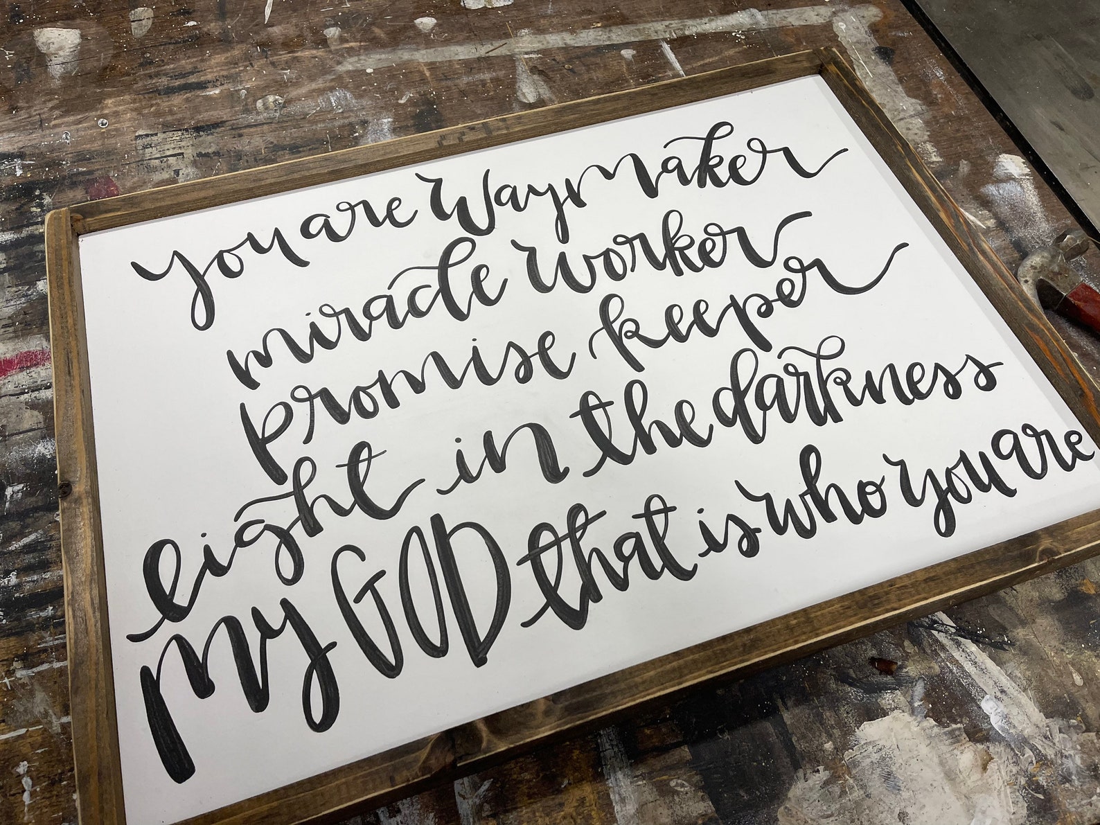 Waymaker Sign Christian Wood Sign Christian Gift Christian - Etsy