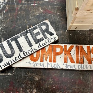 Vintage Looking Butter Sign, Kitchen Wall Decor, Rustic Farmhouse Style ...