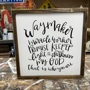 Waymaker Sign, Wood Sign, Christian Wall Sign, Wooden Waymaker Sign ...