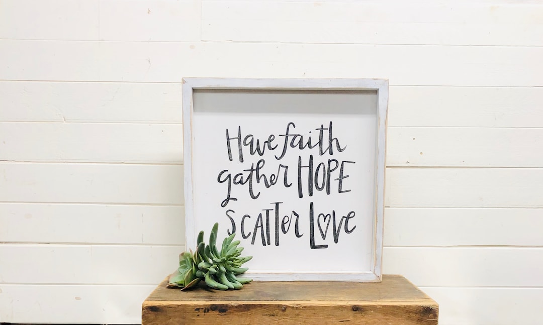 Have Faith Sign, Inspirational Word Art, Motivational Wall Decor ...