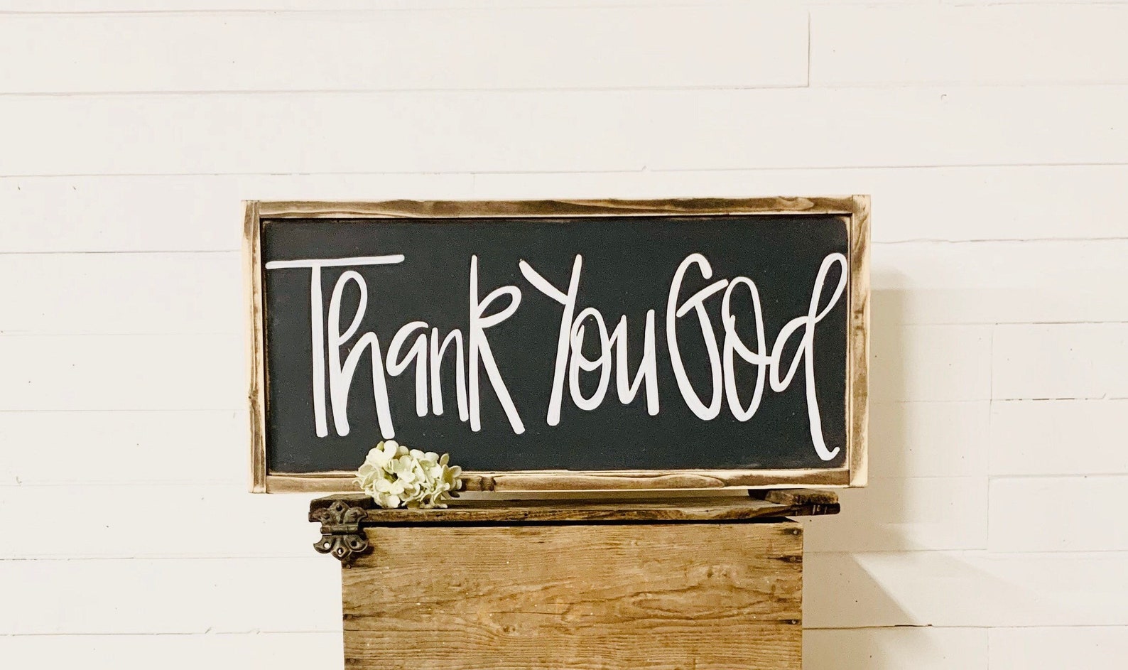 Thank You God Wood Sign Christian Wall Art Religious Wall - Etsy