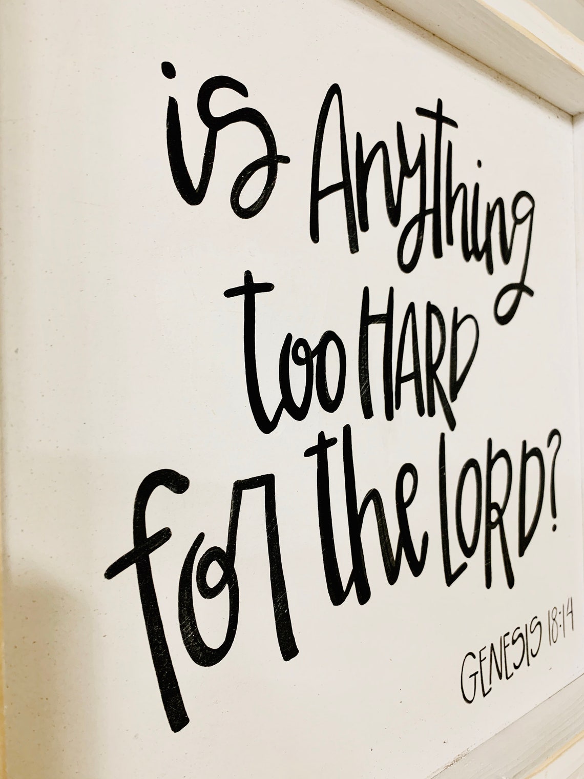 Is Anything Too Hard for the Lord Wooden Sign Scripture Wall - Etsy