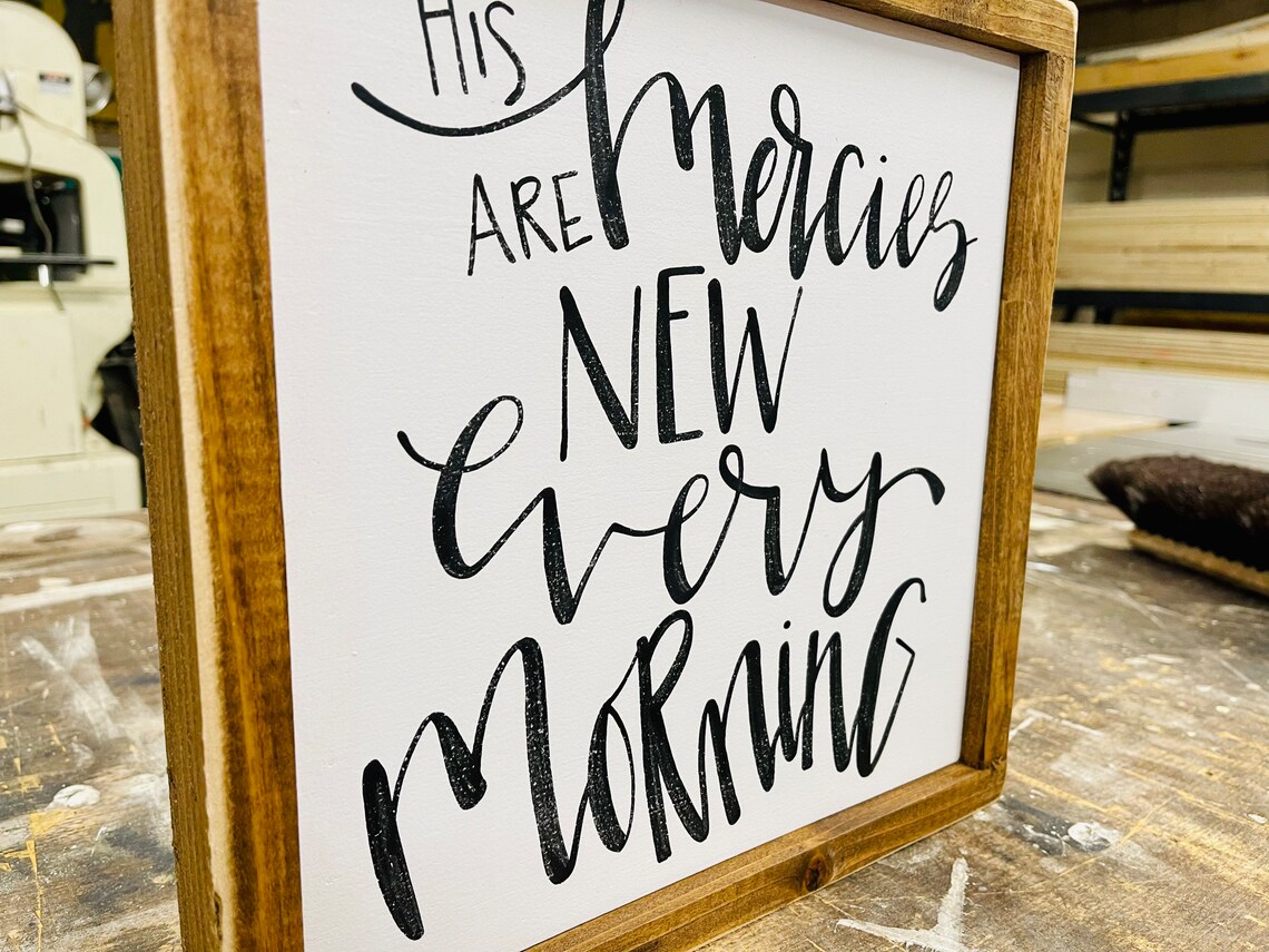 His Mercies Are New Every Morning Sign Scripture Sign Bible - Etsy