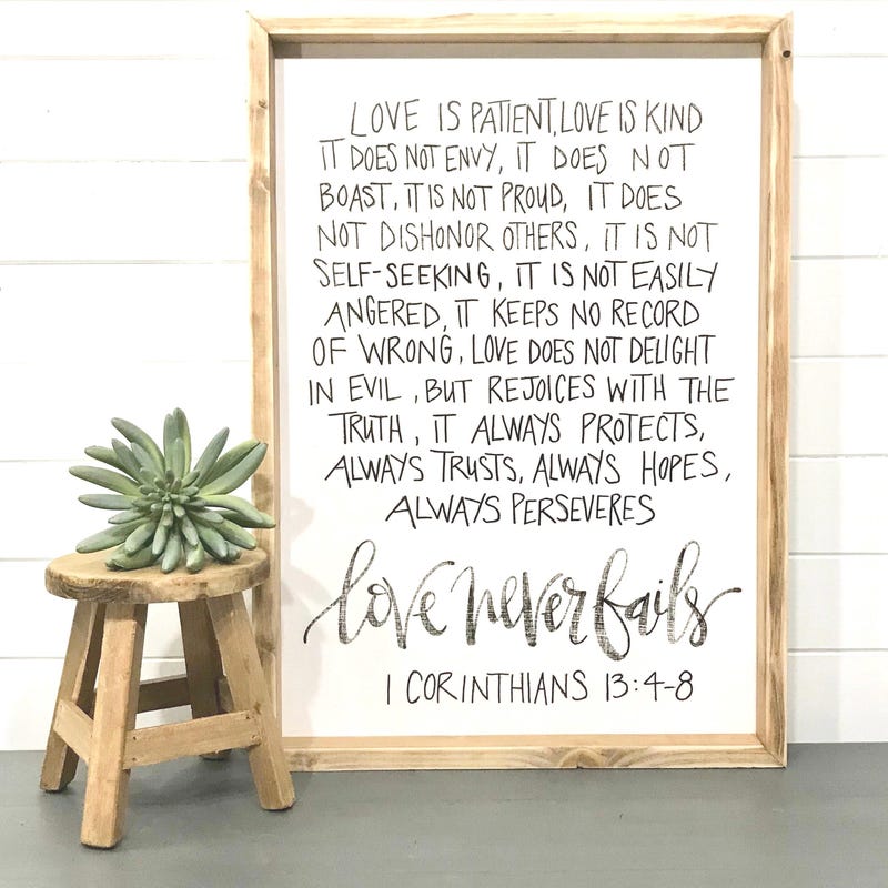 1 Corinthians 13 4 8 - Etsy