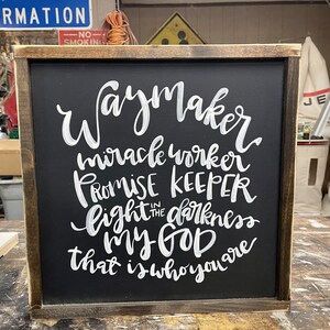 Waymaker Sign, Wood Sign, Christian Wall Sign, Wooden Waymaker Sign ...