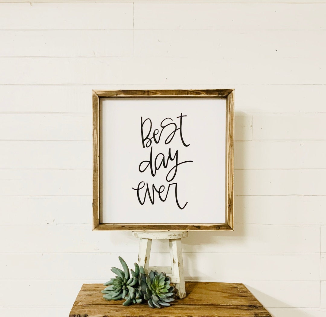 Best Day Ever Wood Sign Wedding Decor, Personalized Wedding Gift ...